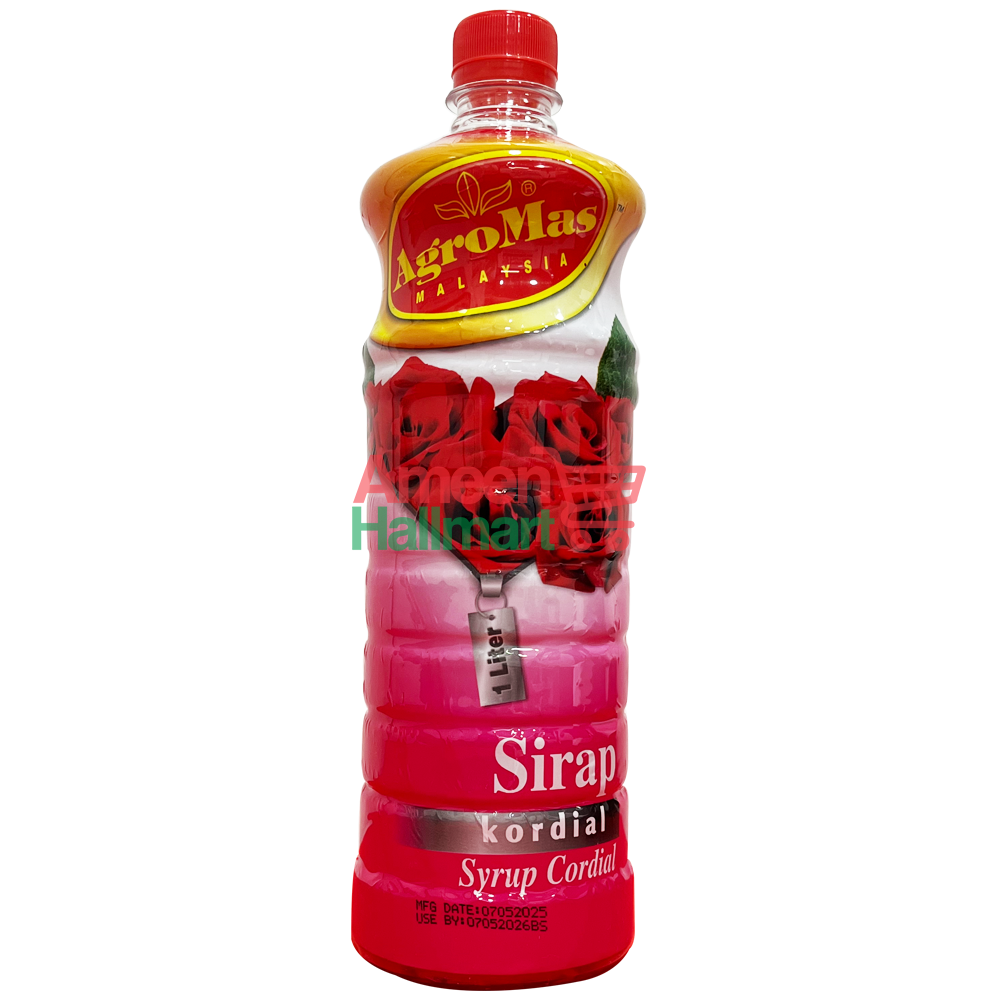 Agromas – Kordial Sirap Ros 1L – Ameen Hallmart